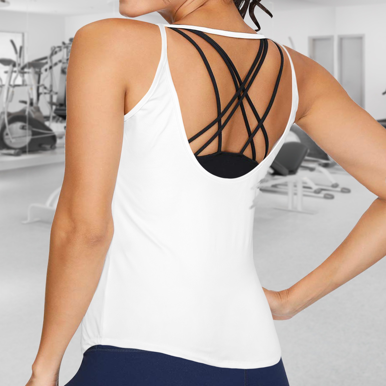 BlueDoba-Custom Wholesale Women's Backless Yoga Sports Tank Tops-Print ...